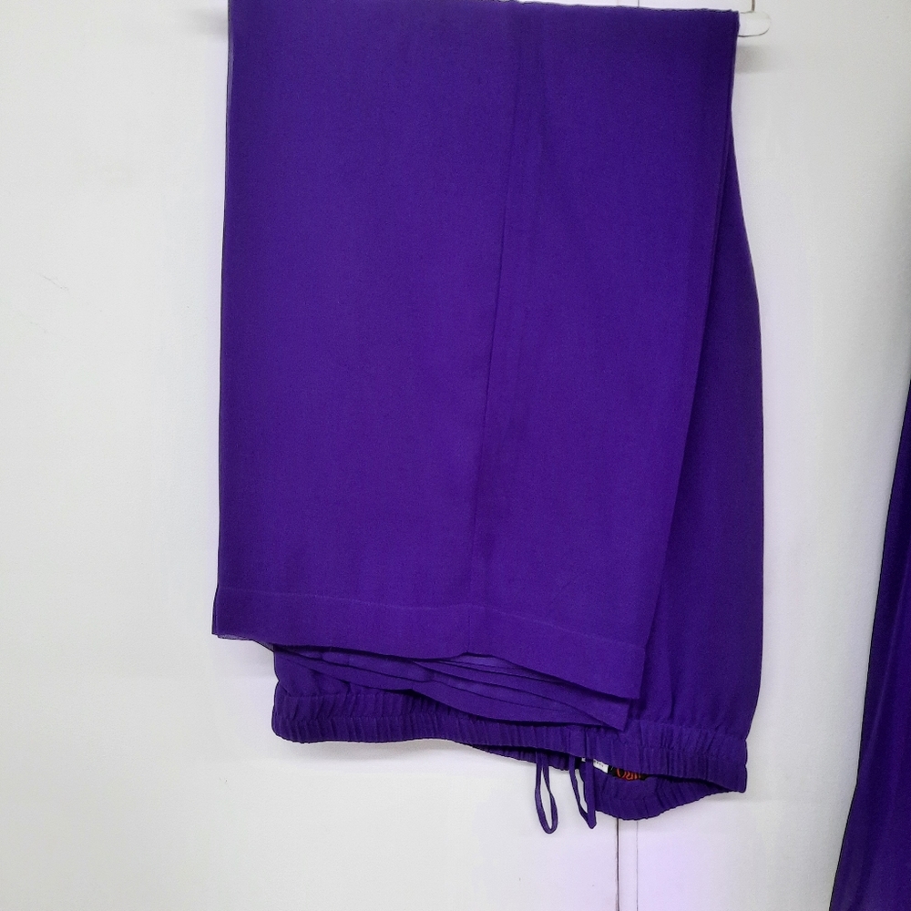 Ashro 3 Piece Purple Suit With Gold Trim Size Xxl - Gem